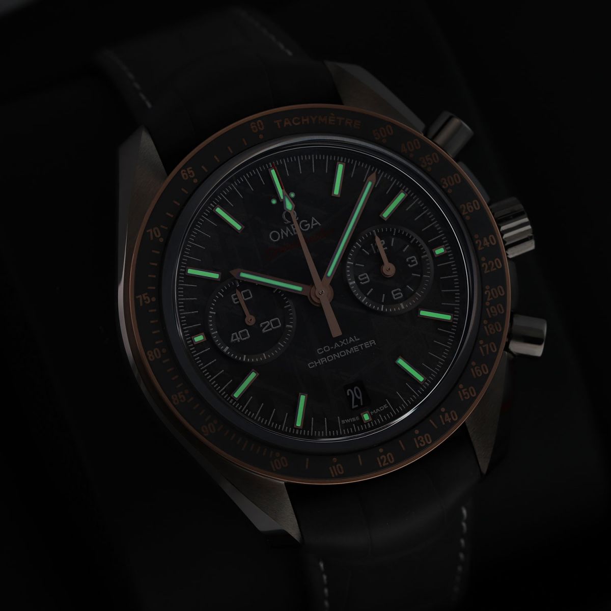 Pre-owned Omega 2025 Speedmaster GREY SIDE OF THE MOON METEORITE 44 ...