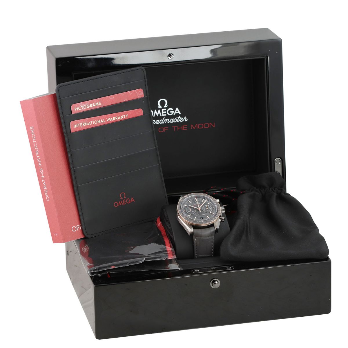 Pre-owned Omega 2025 Speedmaster GREY SIDE OF THE MOON METEORITE 44 ...